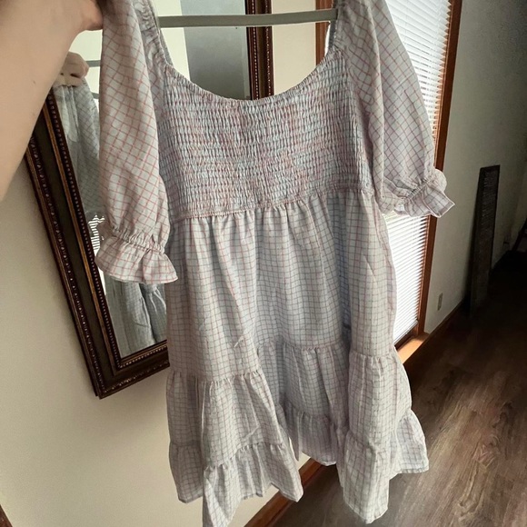 Henly | Dresses | Merci Dress From Henly With A Blue And Peach Pop Of ...